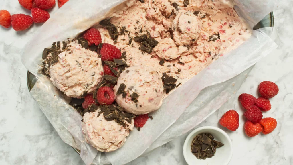 Silky Raspberry Dark Chocolate Chunk Ice Cream - Prepare and Serve