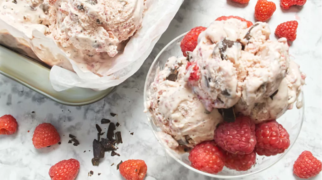 Silky Raspberry Dark Chocolate Chunk Ice Cream - Prepare and Serve