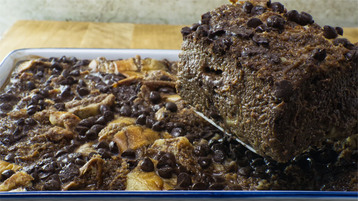 Chocolate Bread Pudding with Brioche - Prepare and Serve